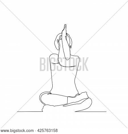 Girl Sitting Cross Legged Drawing