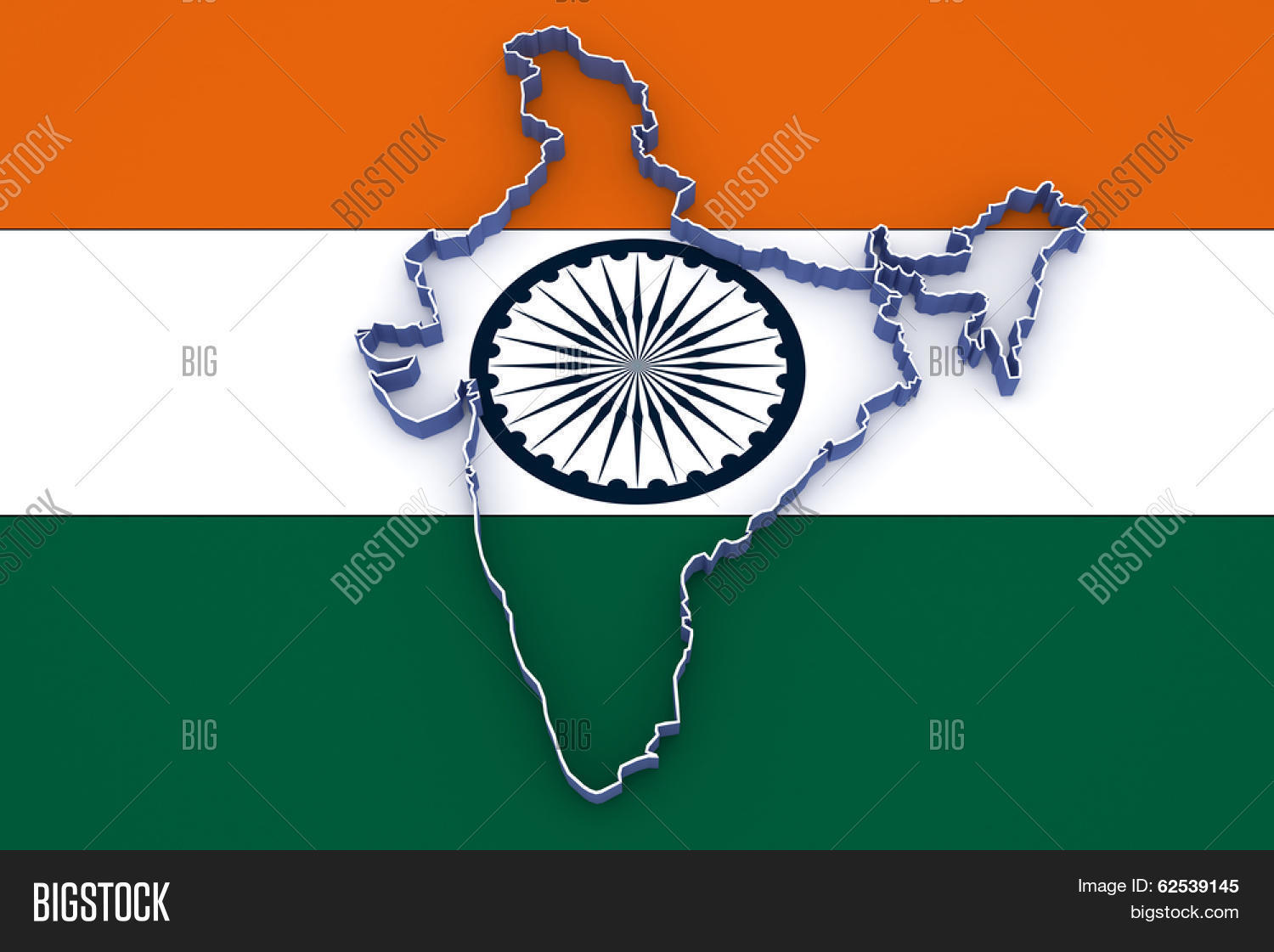 Map India. 3d Image & Photo (Free Trial) | Bigstock