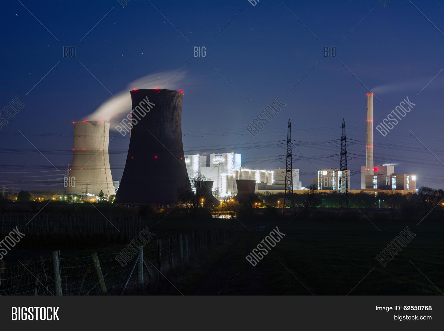 Power Plant Night Image & Photo (Free Trial) | Bigstock