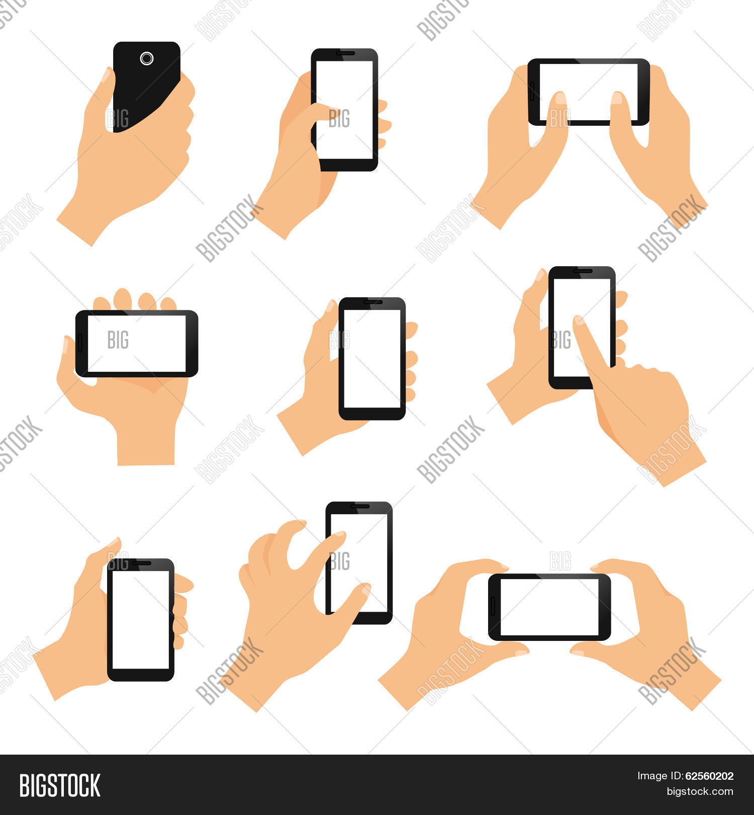 Touch Screen Hand Vector & Photo (Free Trial) | Bigstock