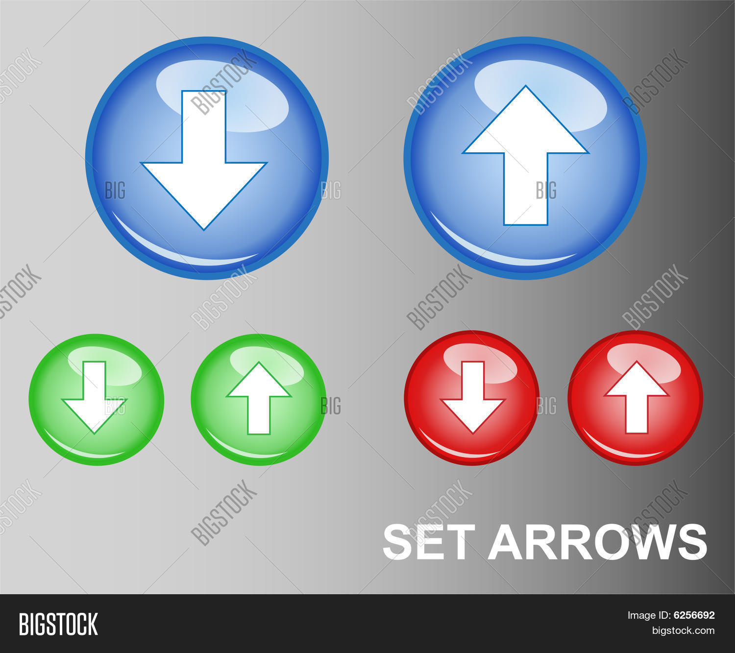 RGB Button Arrows ( Vector & Photo (Free Trial) | Bigstock