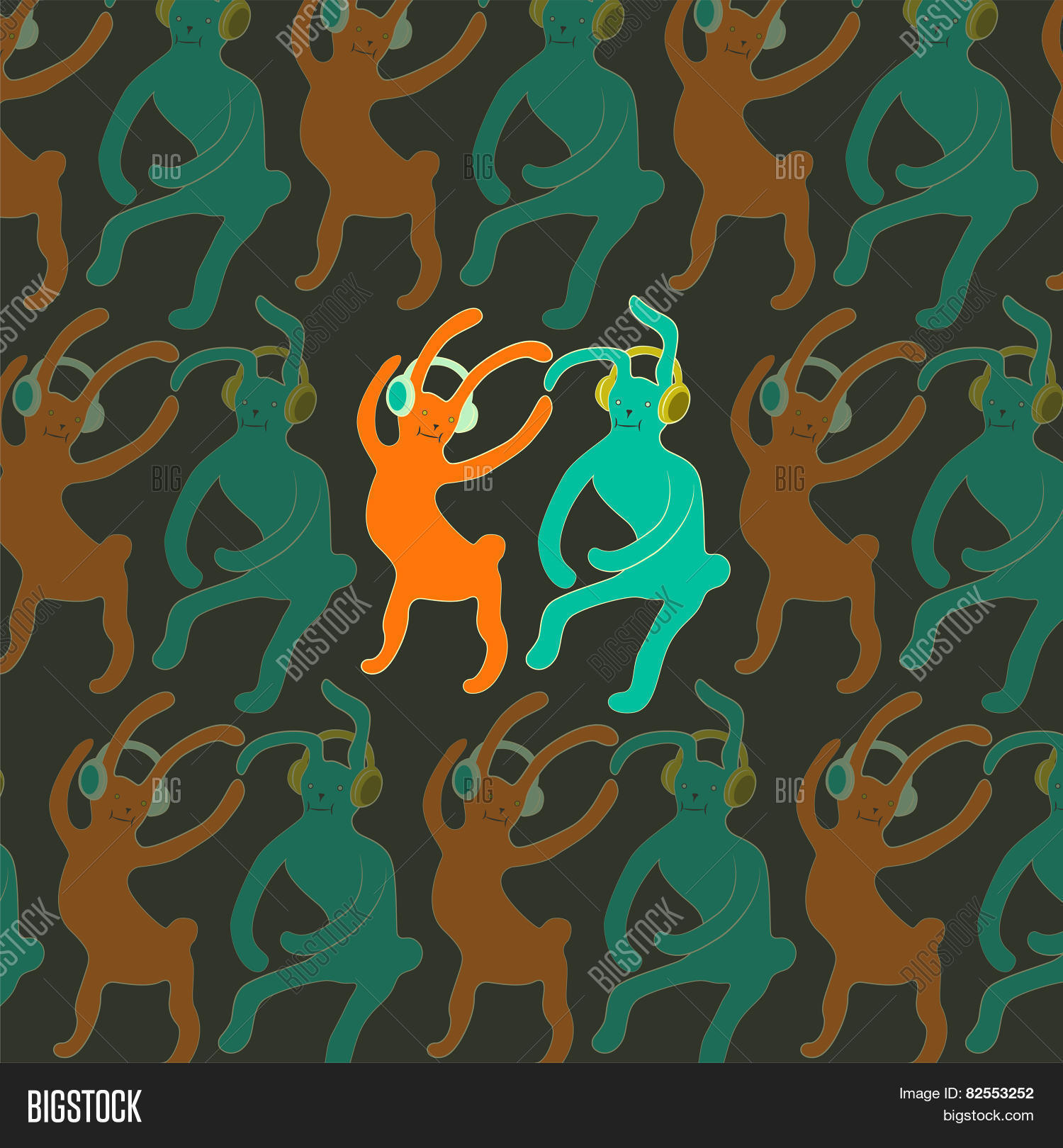 Cute Dancing Rabbits Vector & Photo (Free Trial) | Bigstock