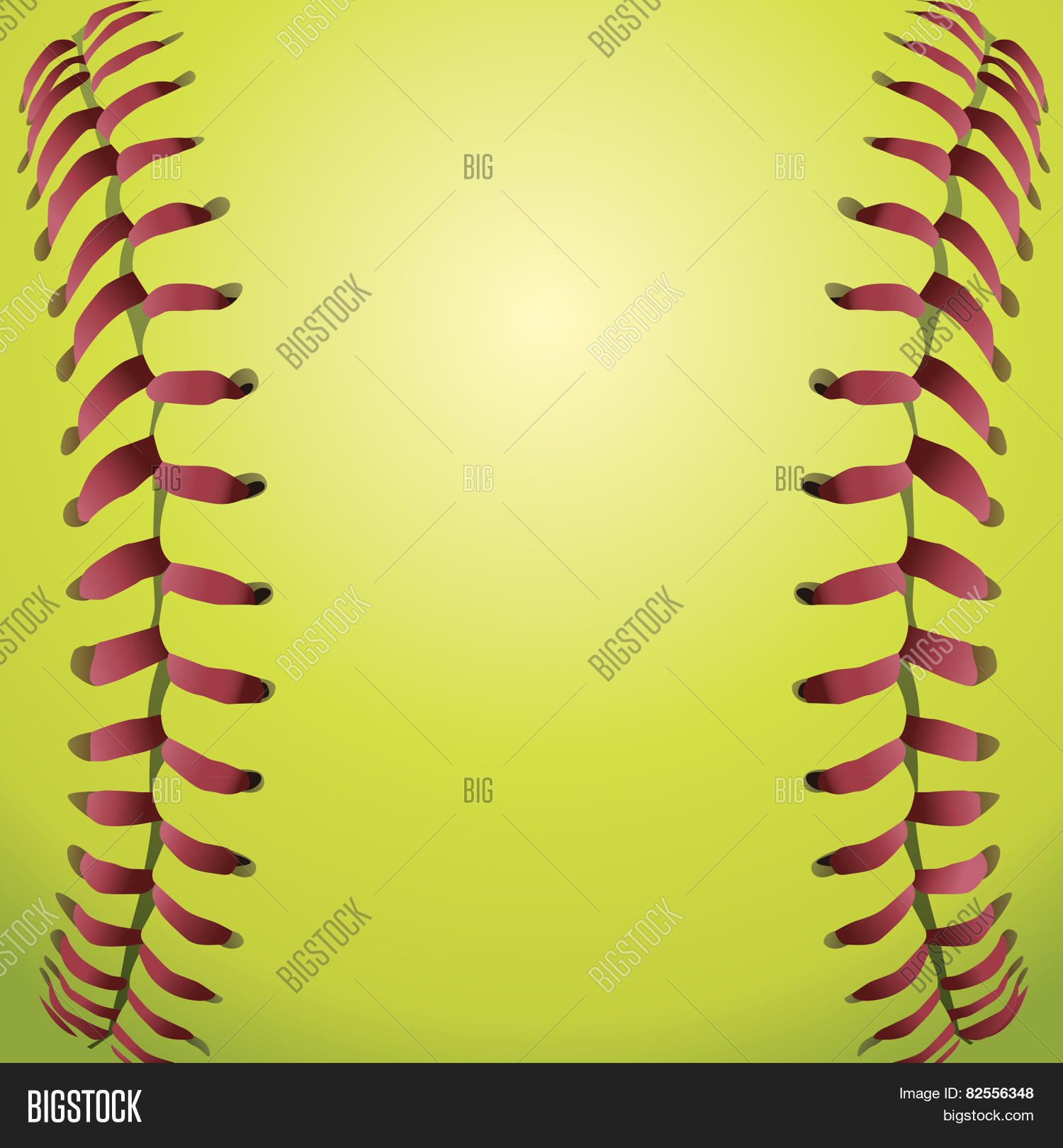 Softball Laces Vector