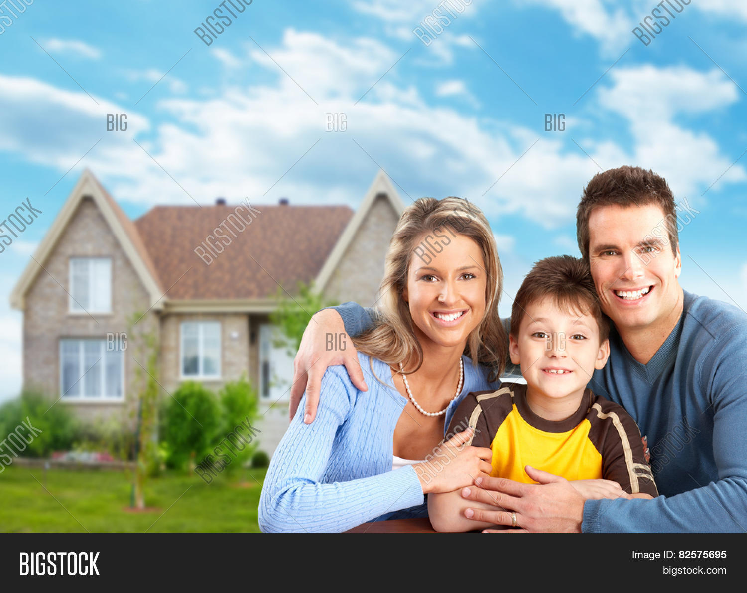 Happy Family Near New Image & Photo (Free Trial) | Bigstock