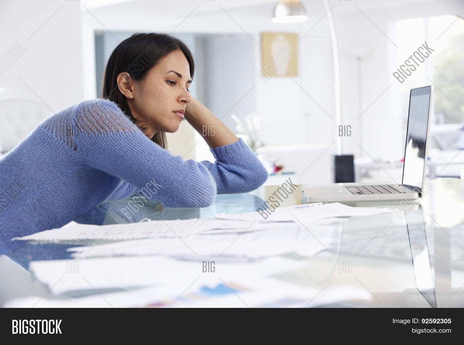 Stressed Woman Working Image & Photo (Free Trial) | Bigstock