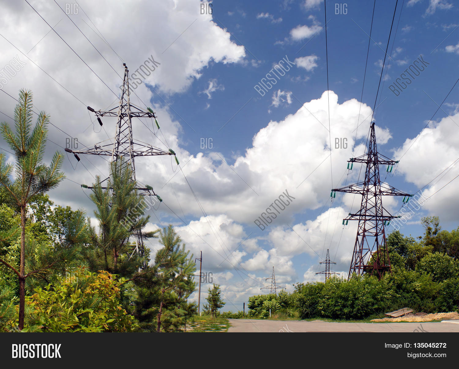 High Voltage Powerline Image & Photo (Free Trial) | Bigstock