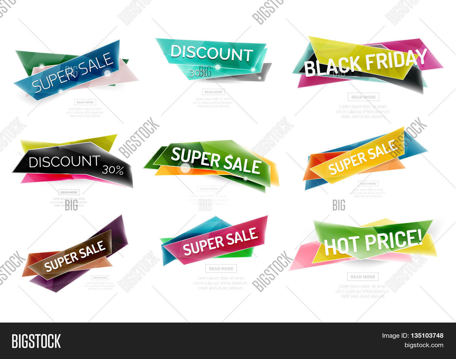 Set Colorful Geometric Image & Photo (Free Trial) | Bigstock