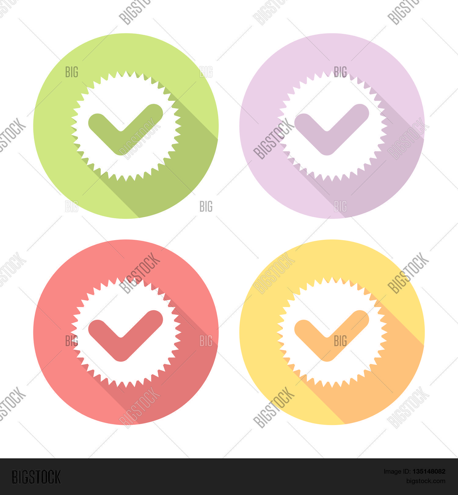 Accept Sign Flat Vector & Photo (Free Trial) | Bigstock