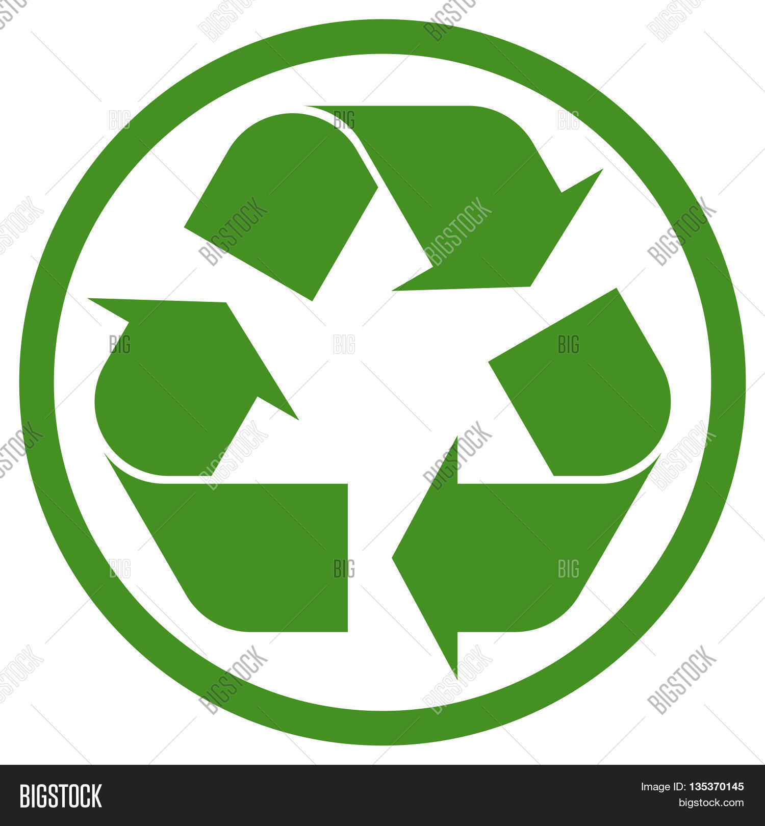 Green Recycling Sign Vector & Photo (Free Trial) | Bigstock