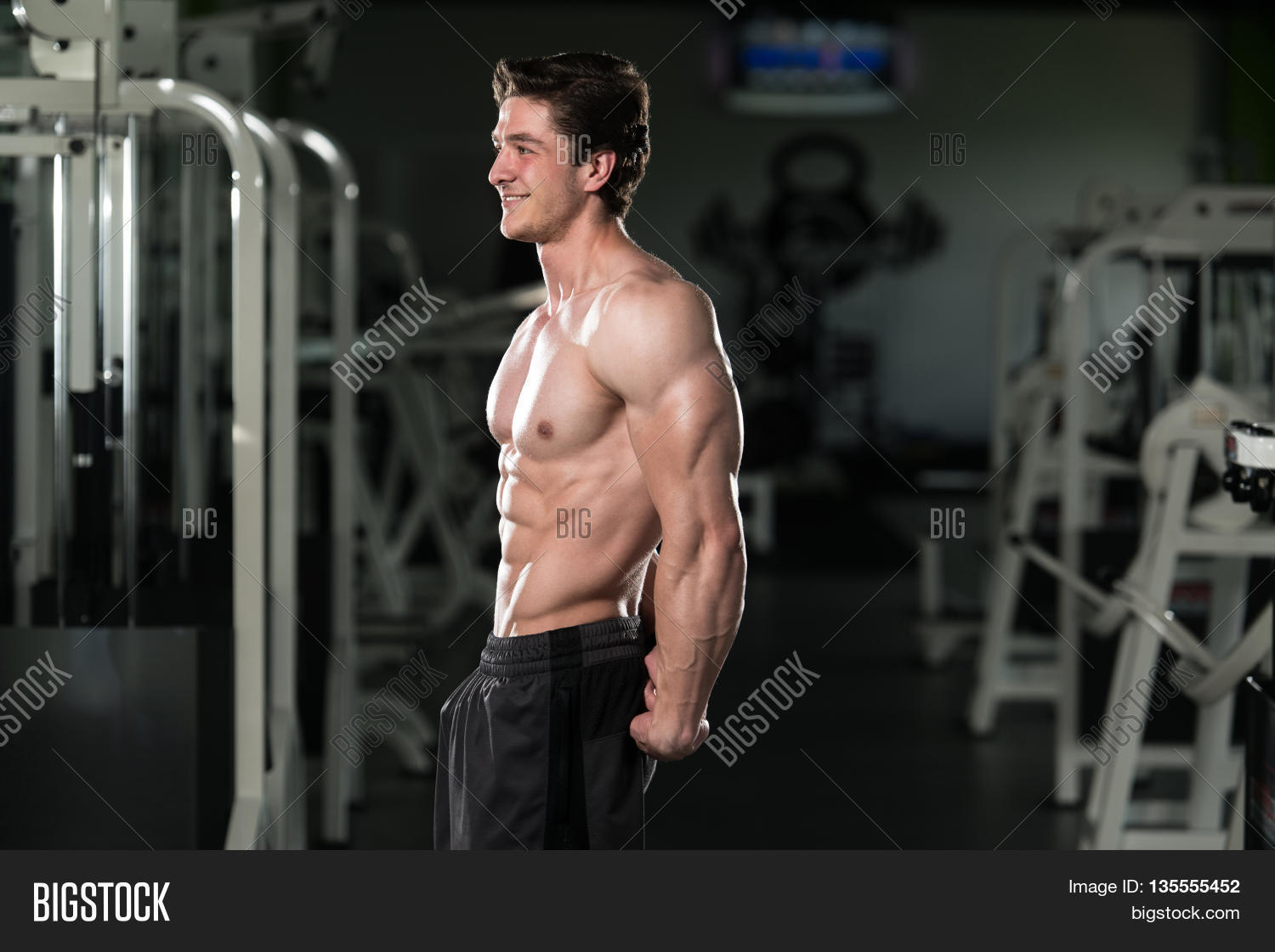 Muscular Man Flexing Image & Photo (Free Trial) | Bigstock