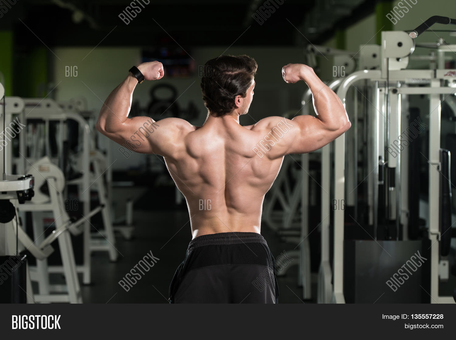 Muscular Man Flexing Image & Photo (Free Trial) | Bigstock