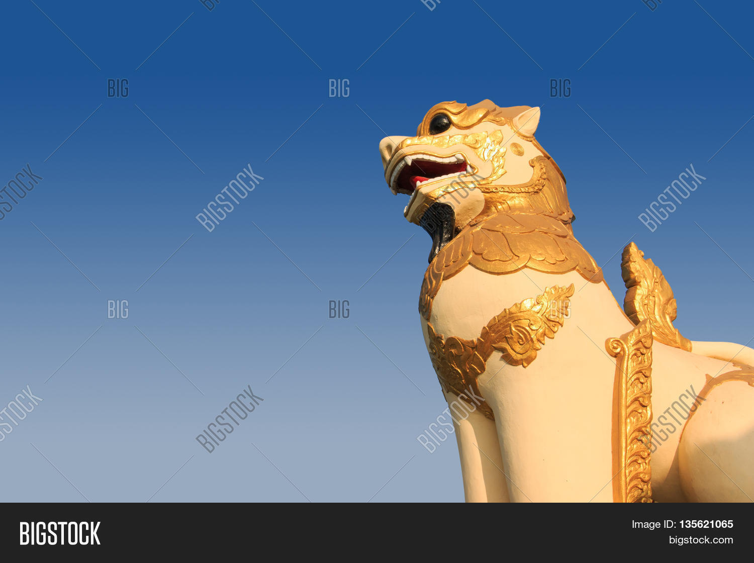 Myanmar Lion Statue. Image & Photo (Free Trial) | Bigstock