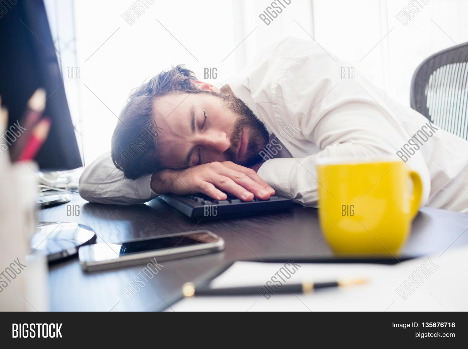 Man Sleeping On His Image & Photo (Free Trial) | Bigstock