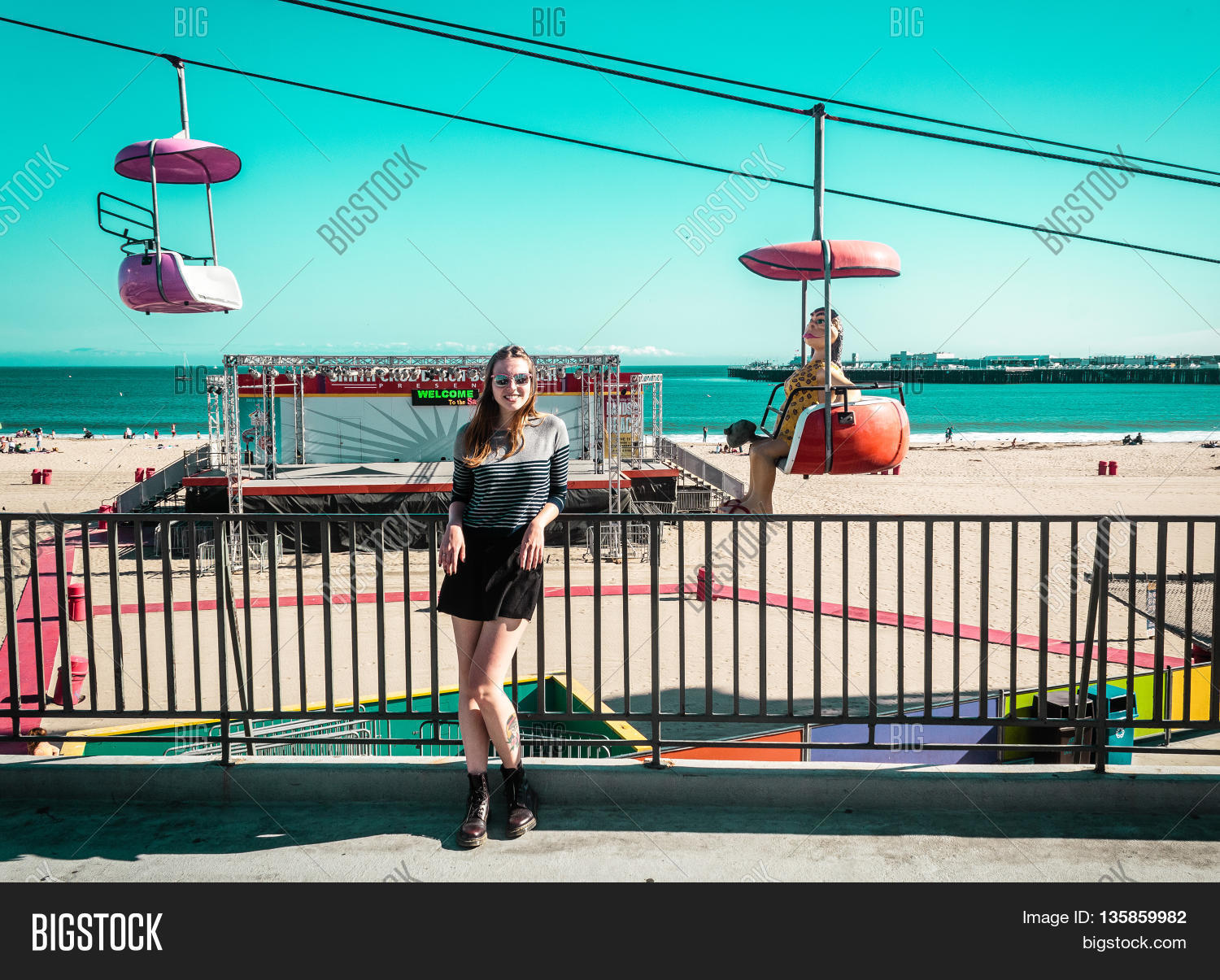 Girl Santa Cruz Beach Image & Photo (Free Trial) | Bigstock