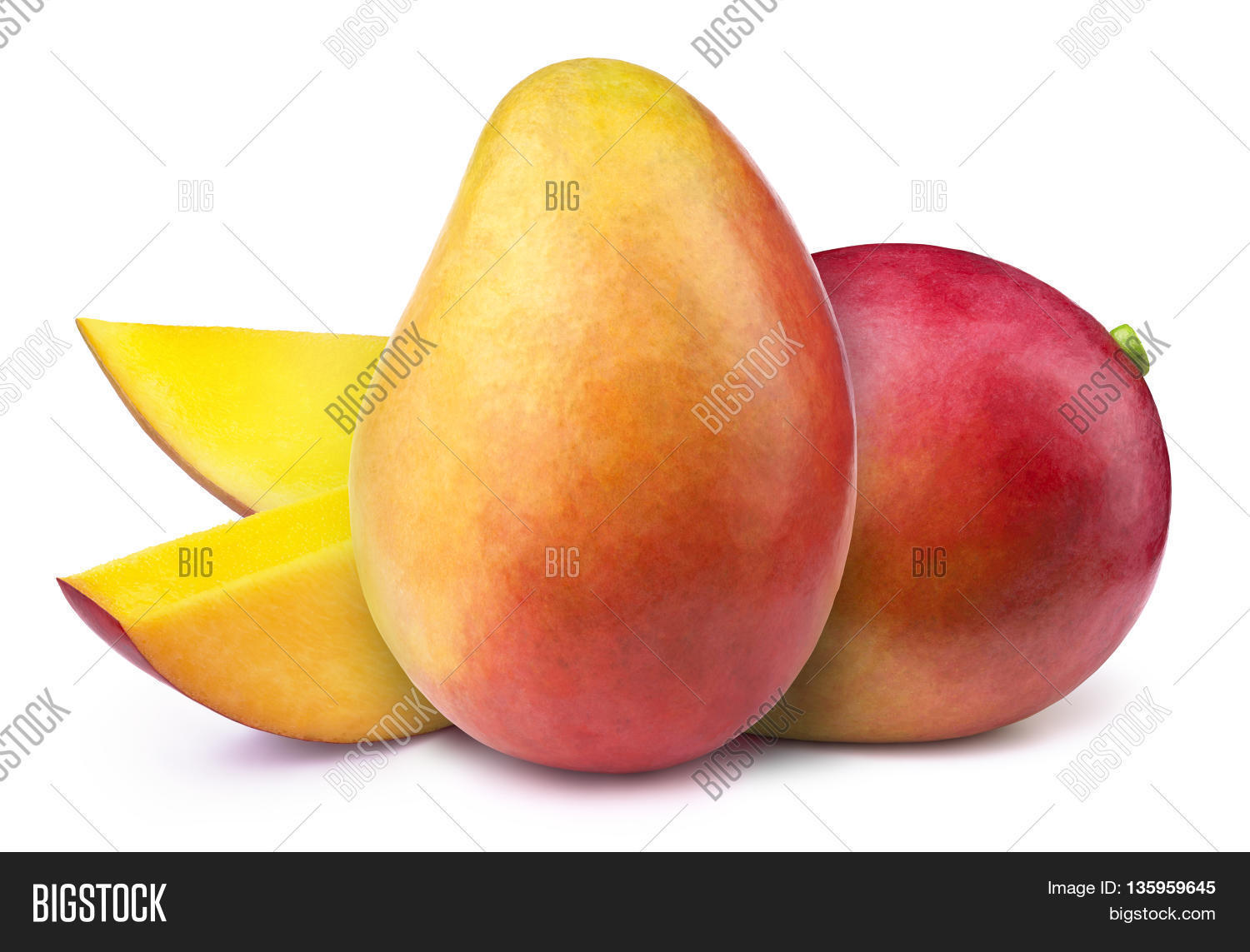 Two Mangoes Slices Image & Photo (Free Trial) | Bigstock