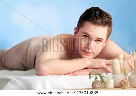 Man Relaxing Spa Salon Image & Photo (Free Trial) | Bigstock