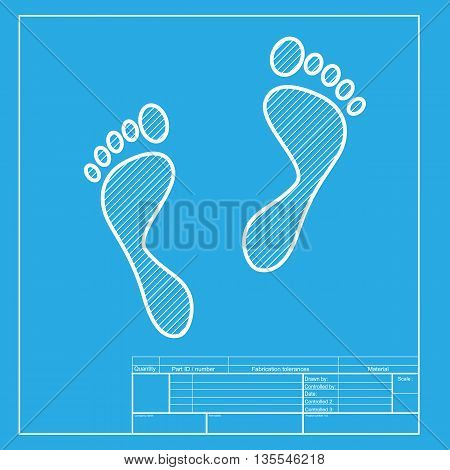 Foot Prints Sign. Vector & Photo (Free Trial) | Bigstock