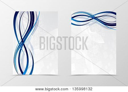Flyer Template Wave Vector & Photo (Free Trial) | Bigstock