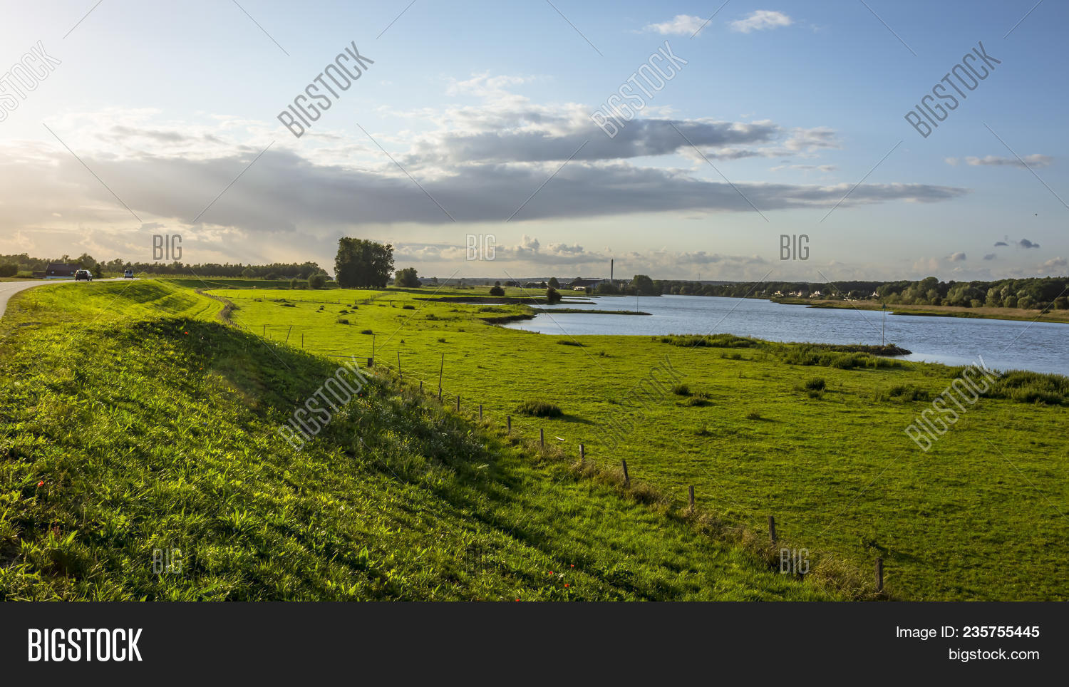 Green Field Hill River Image & Photo (Free Trial) | Bigstock