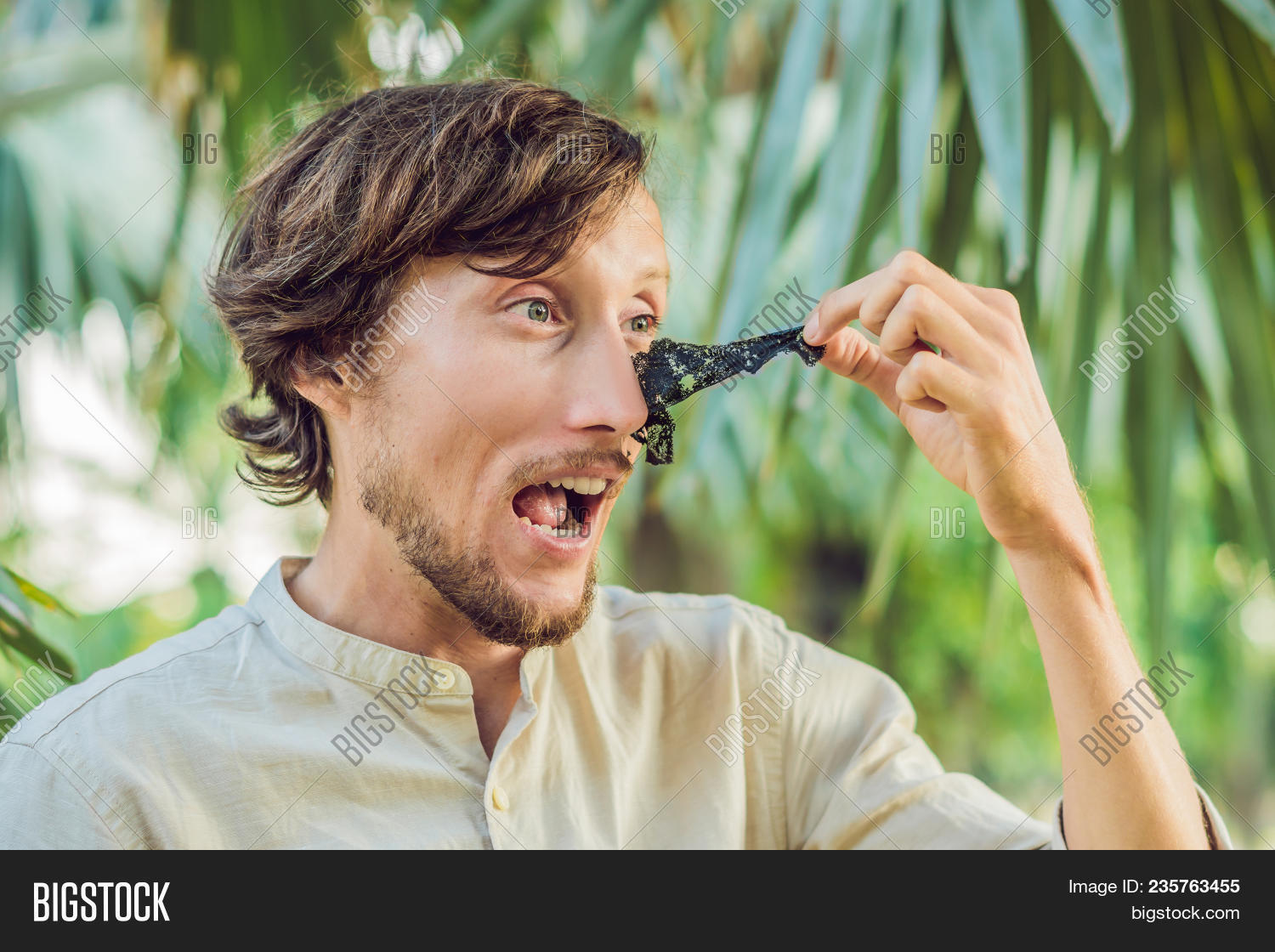 Happy Man Black Mask Image & Photo (Free Trial) | Bigstock