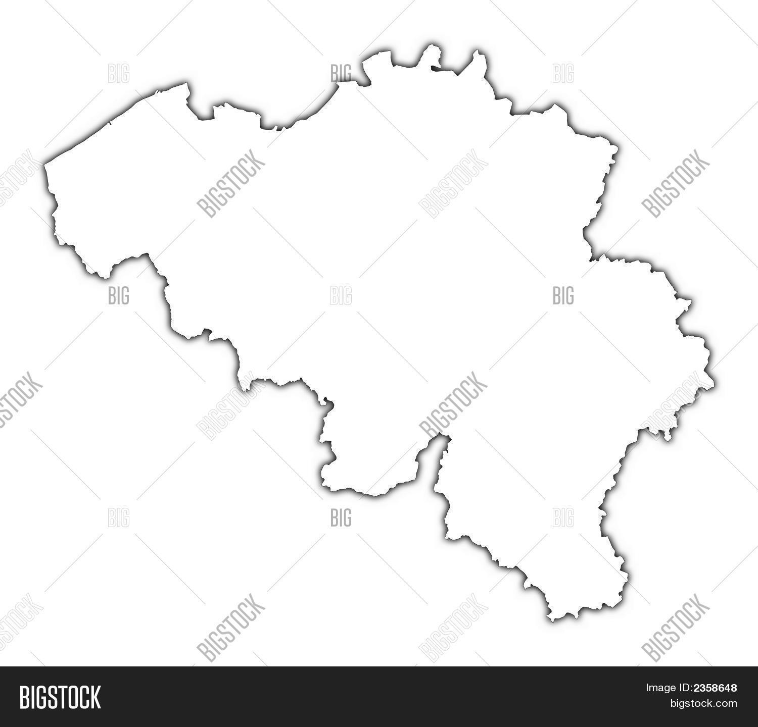 belgium country map outline