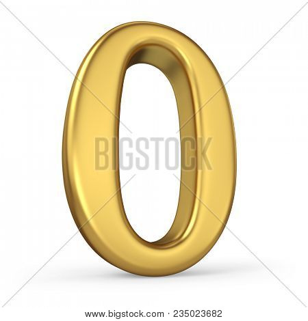 Gold Number 0 Isolated Image & Photo (Free Trial) | Bigstock