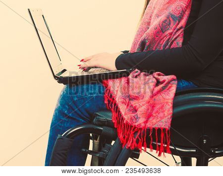 Crippled Person Laptop Image & Photo (Free Trial) | Bigstock