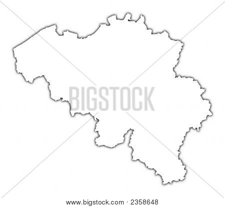 Belgium Outline Map Image & Photo (Free Trial) | Bigstock