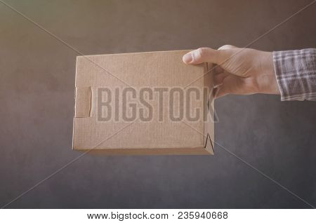 Man`s Hand Carton Box Image & Photo (Free Trial) | Bigstock