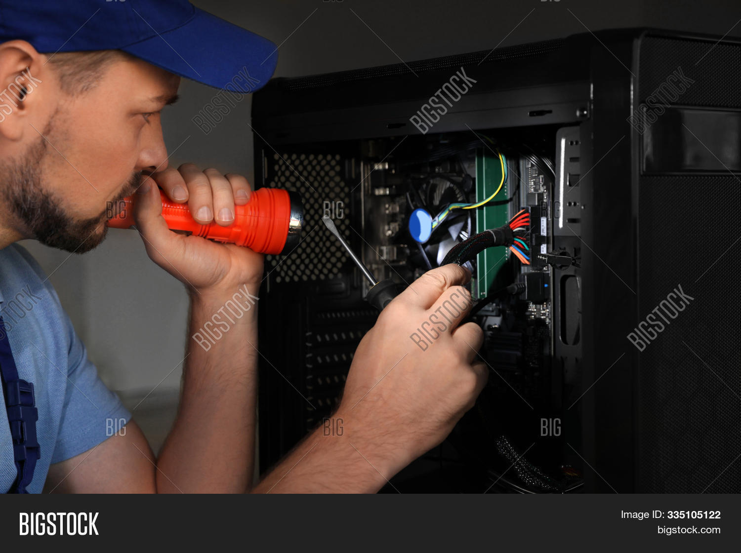 Repairman Flashlight Image & Photo (Free Trial) | Bigstock
