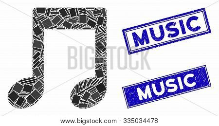 Mosaic Music Notes Vector & Photo (Free Trial) | Bigstock