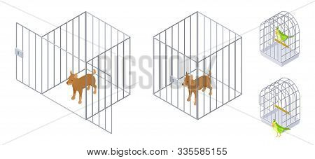 Animals Cages. Vector & Photo (Free Trial) | Bigstock