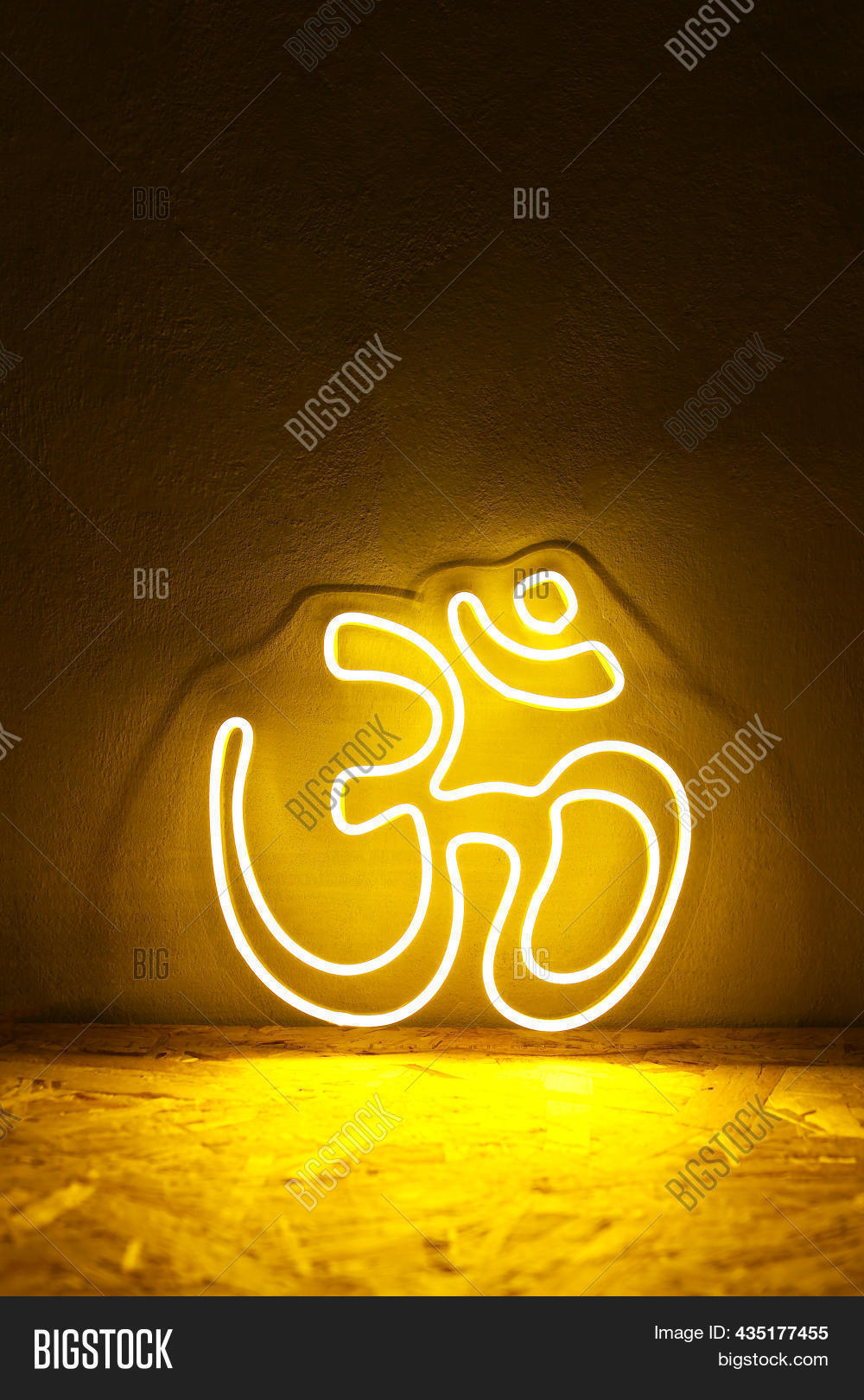 Yellow Neon Sign Om. Image & Photo (Free Trial) | Bigstock
