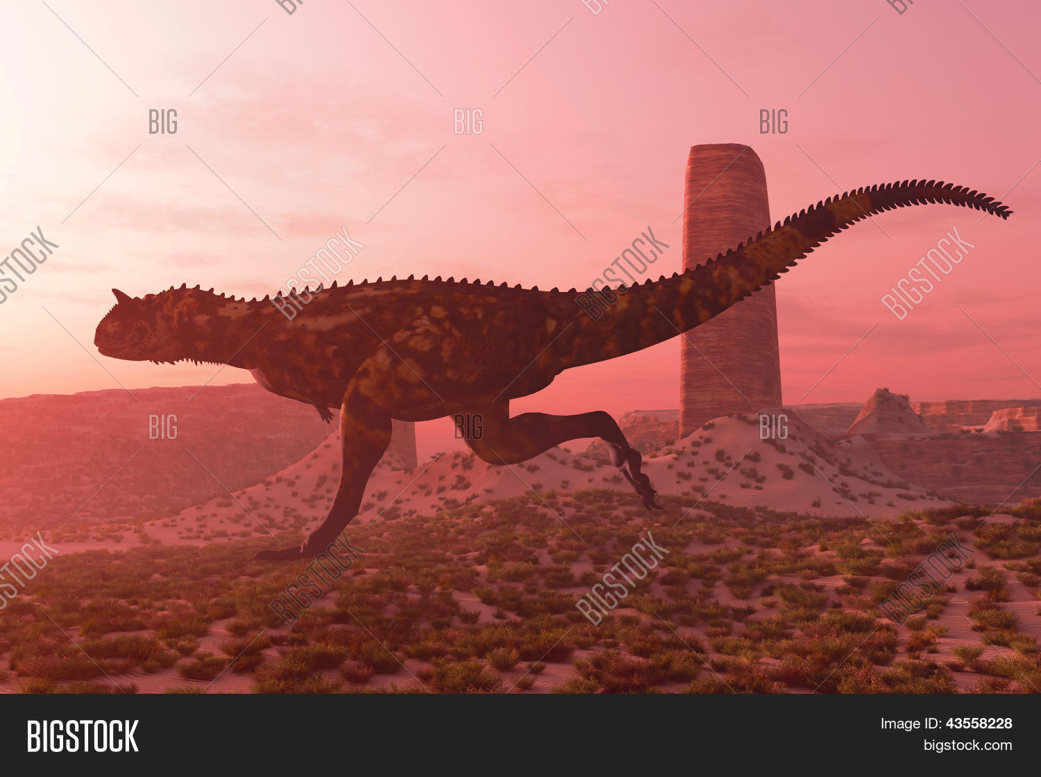 Carnotaurus On Run Image & Photo (Free Trial) | Bigstock