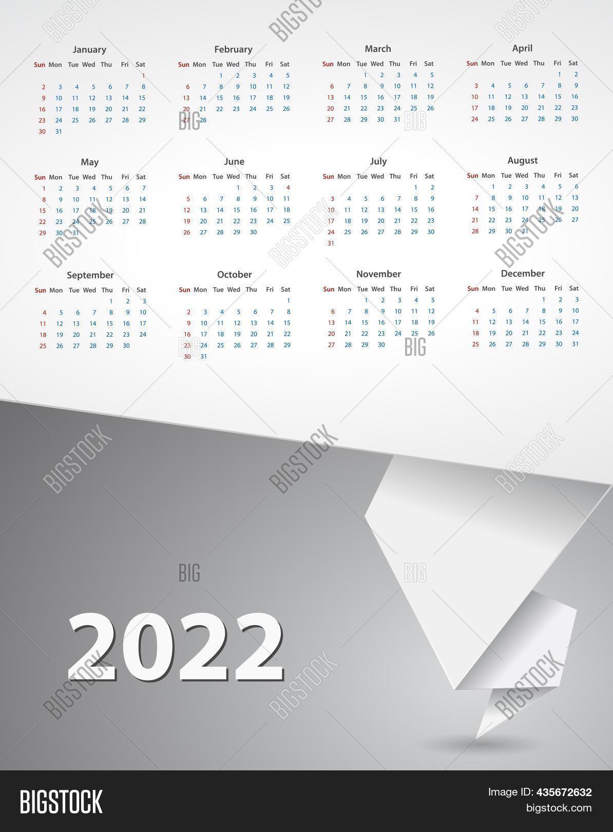 Calendar 2022 Year Image & Photo (Free Trial) | Bigstock