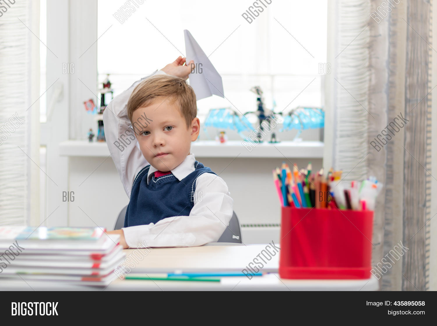 Cute First-grader Boy Image & Photo (Free Trial) | Bigstock