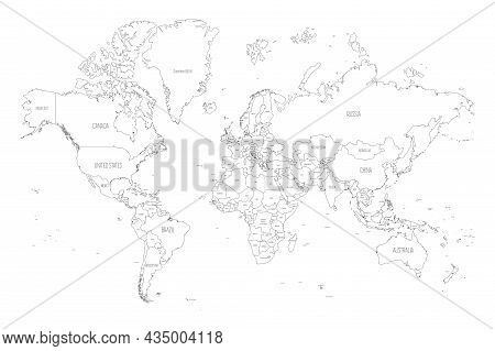 Map World. Mercator Vector & Photo (Free Trial) | Bigstock
