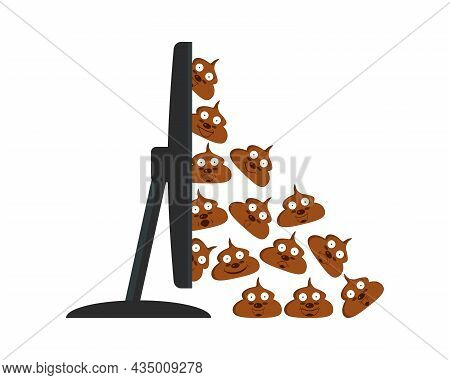 Poop Falls Computer Vector & Photo (Free Trial) | Bigstock