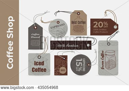 Coffee Shop Label Tag Vector & Photo (Free Trial) | Bigstock