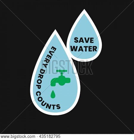 Save Water Badge Image & Photo (Free Trial) | Bigstock
