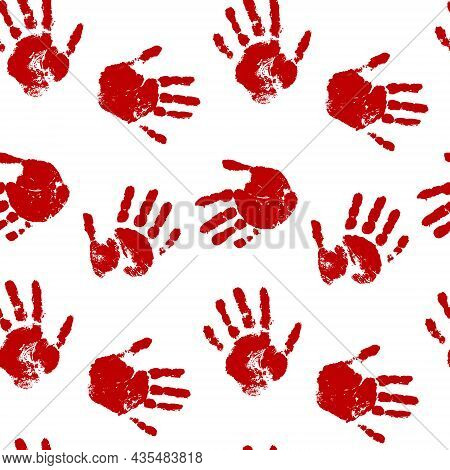 Blood Hand Print Vector & Photo (Free Trial) | Bigstock