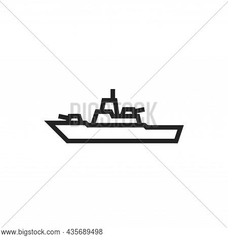 Frigate Warship Line Vector & Photo (Free Trial) | Bigstock