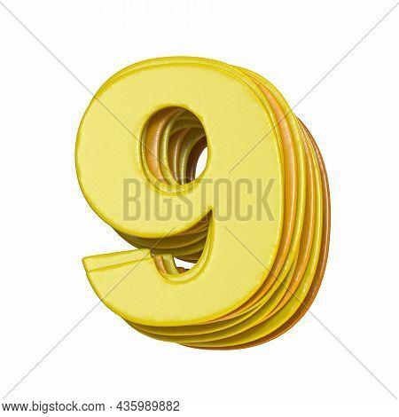 Yellow Font Number 9 Image & Photo (Free Trial) | Bigstock