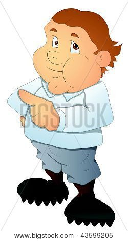 Fat Boy - Cartoon Vector & Photo (Free Trial) | Bigstock