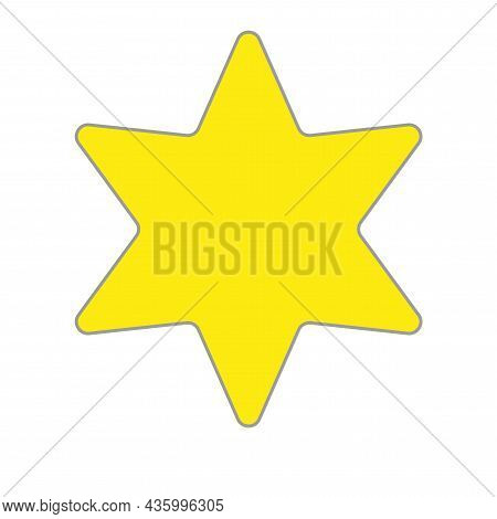Yellow Six-pointed Vector & Photo (Free Trial) | Bigstock