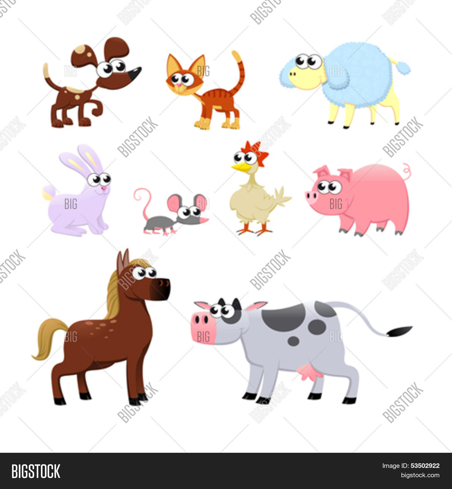 Farm Animals. Funny Vector & Photo (Free Trial) | Bigstock