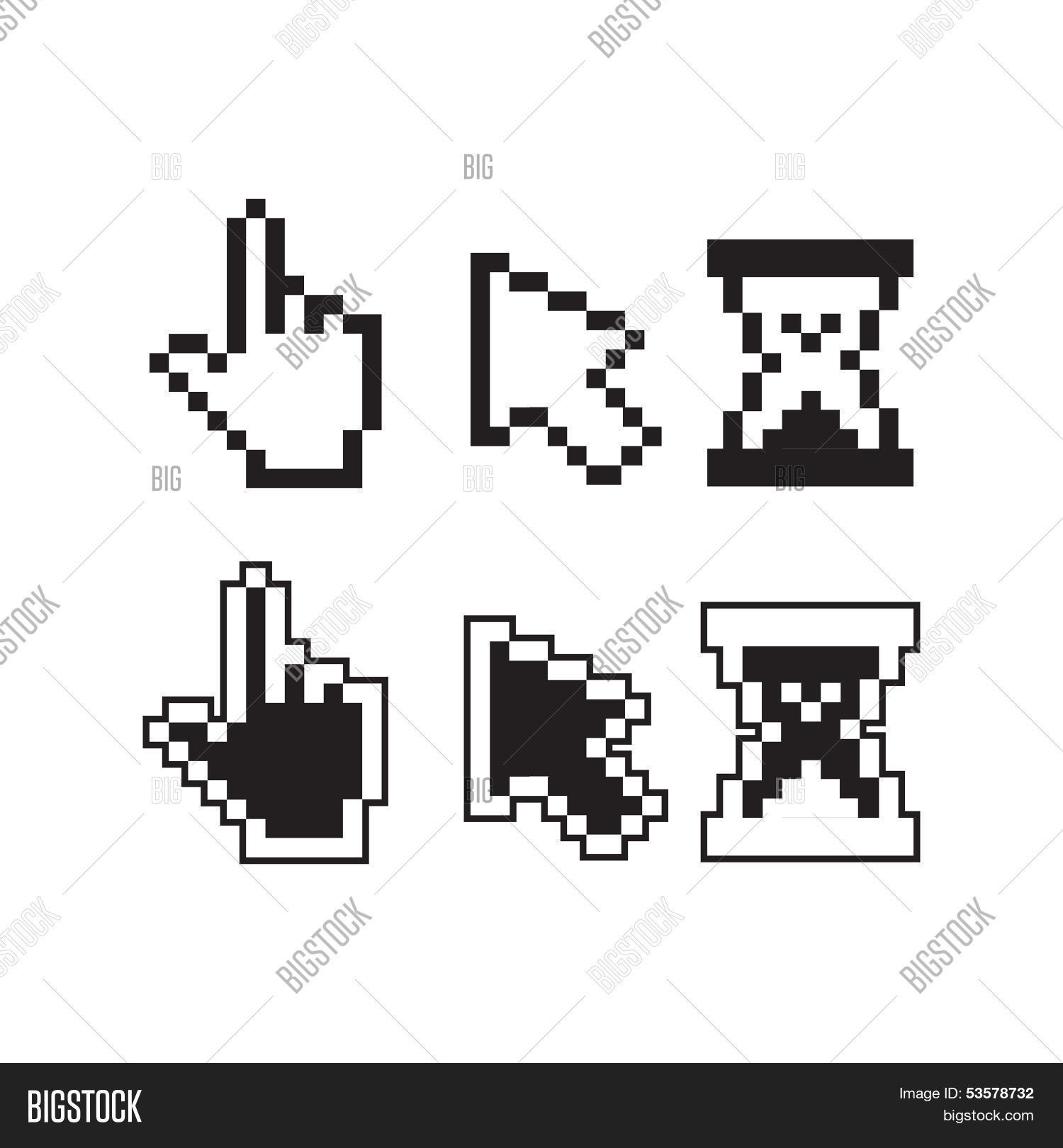 Pixel Cursors Vector & Photo (Free Trial) | Bigstock
