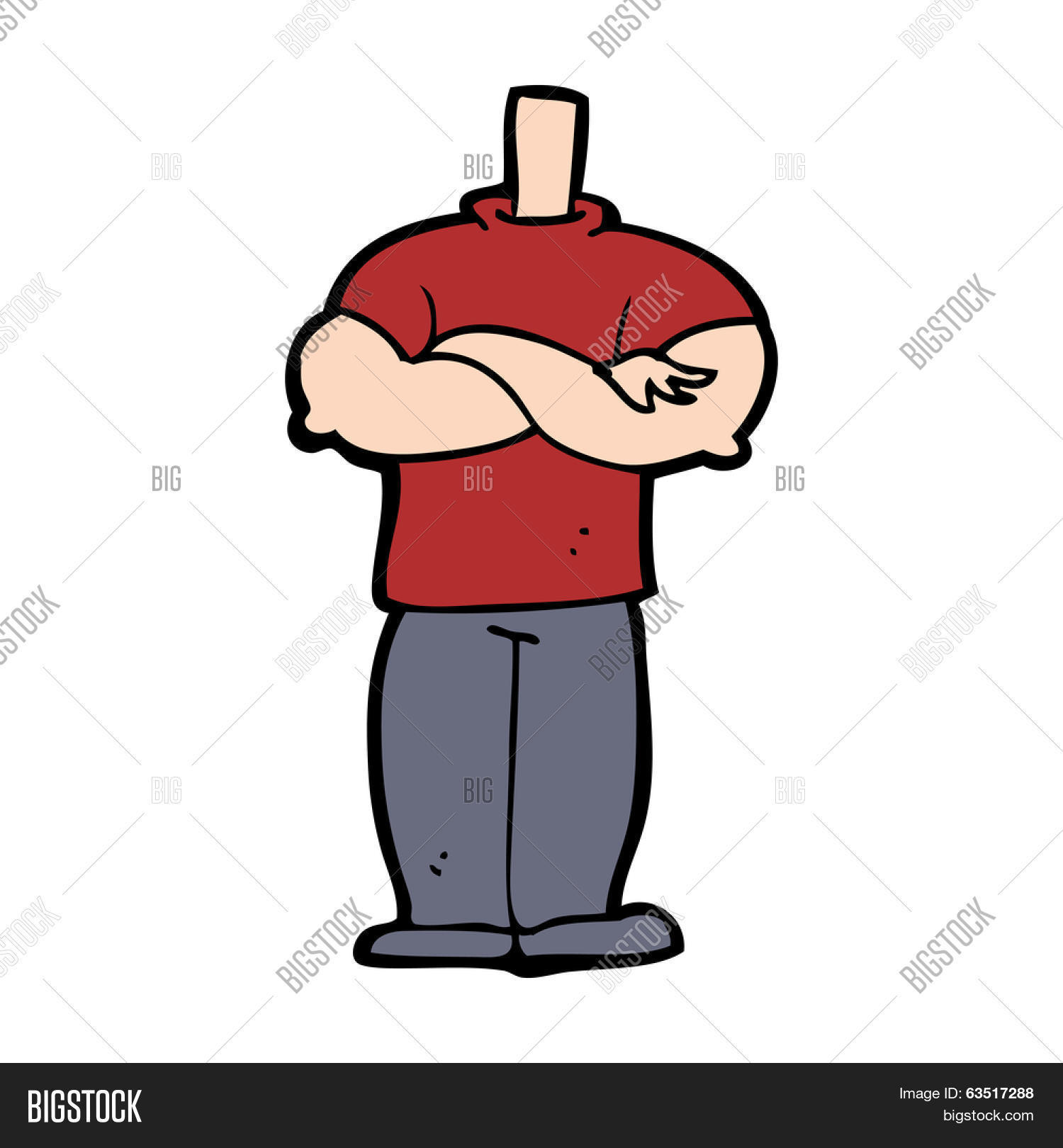Cartoon Body Folded Vector & Photo (Free Trial) | Bigstock