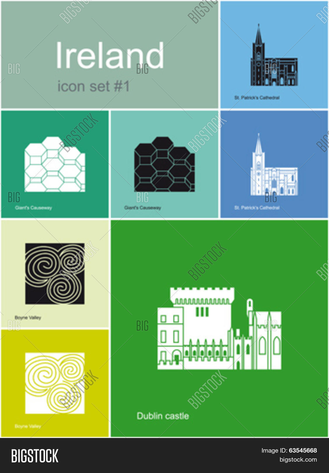 Landmarks Ireland. Vector & Photo (Free Trial) | Bigstock