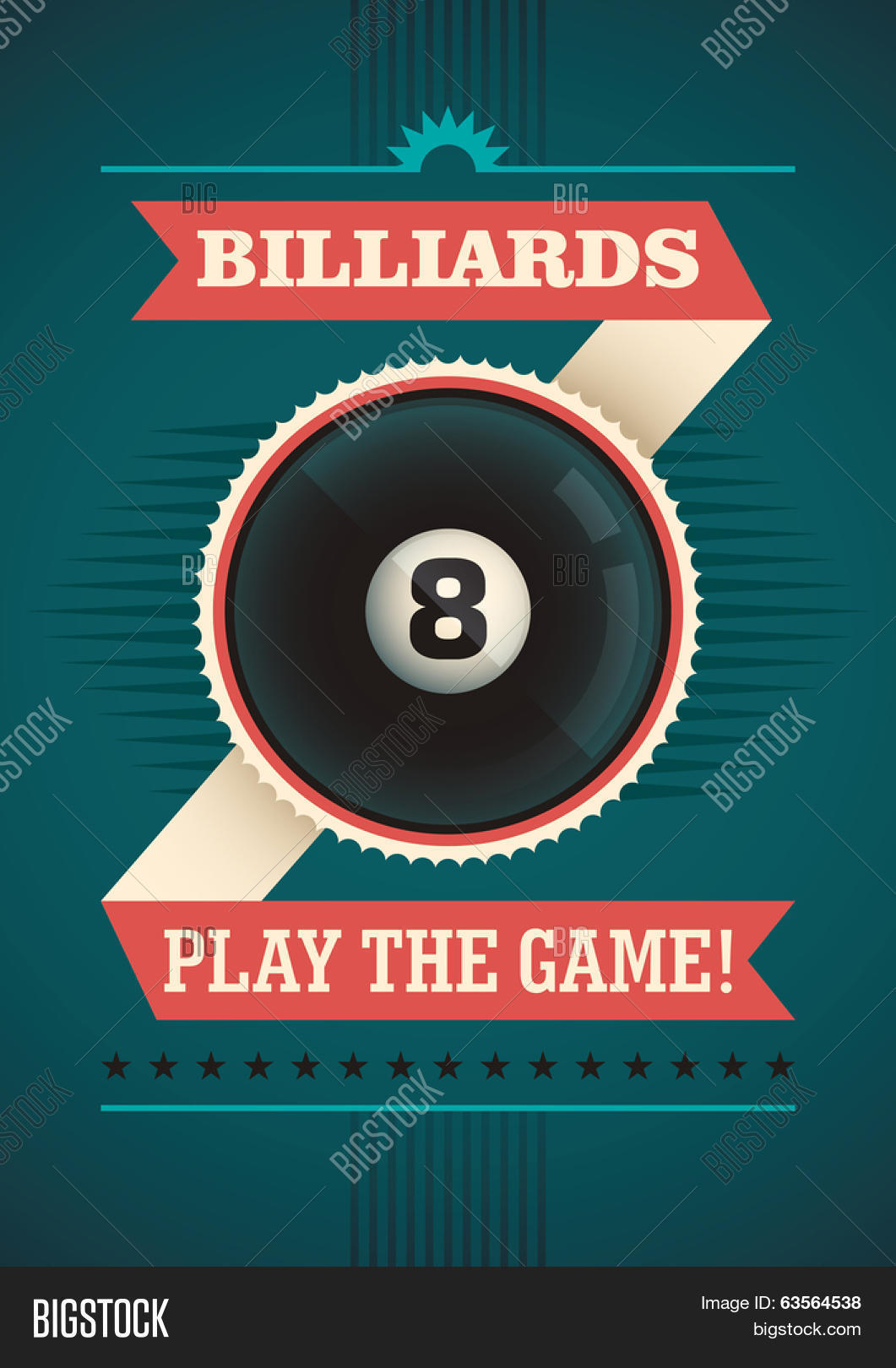 Billiards Poster Vector & Photo (Free Trial) | Bigstock